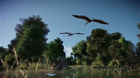 A Pair Of Geosternbergia Cruise Over The River Rjurassicworldevo