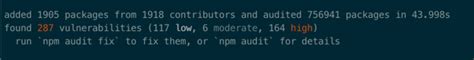 sharepoint code security audit using “npm audit”