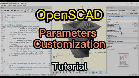 How To Customize Parameters In Openscad With Customizer Tutorial