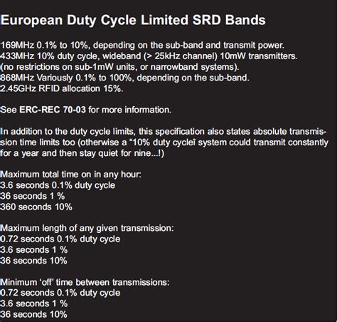 low duty cycle radiometrix