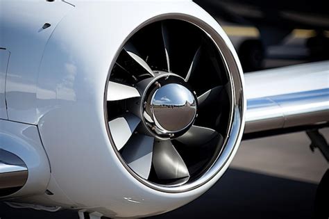 Premium Ai Image Engine On A Modern Private Jet Airplane With A Tail