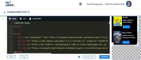Designing A Book Store Page With Bootstrap Sadhvika Padmashetti