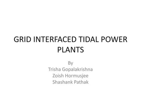 Tidal Power 7 Ppt