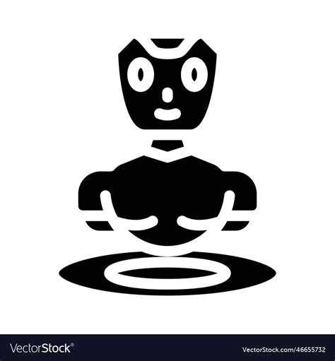 Modern Chat Bot Glyph Icon Royalty Free Vector Image