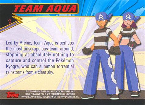 Team Aqua 2 Wert Bild And Seltenheit Pokemonkarte De