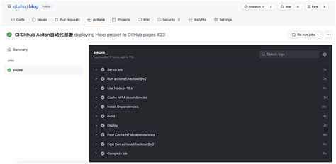 Github Action 部署 Blog Noiiapple