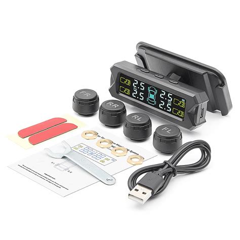 Система за следене на налягането в гумите Techstar Tpms Соларно зареждане 4 външни сензора