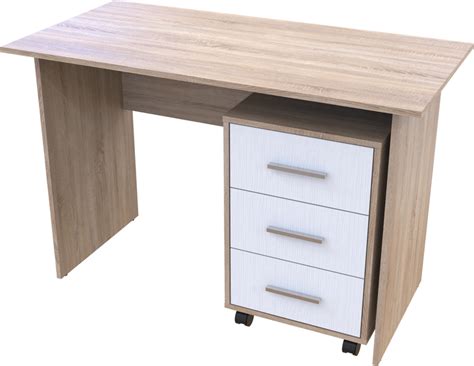 Дубль Офісний стіл Doros Т3 120х60х78 см Дуб Сонома Білий 44900060 купити онлайн на Rozetka