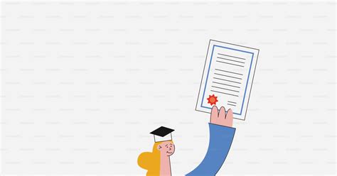 벡터 행복한 대학원생은 학업 모자를 쓰고 졸업장을 들고 있다 웃는 여자는 졸업 모자를 쓰고 기뻐한다 쾌활한 여성 캐릭터 학교 대학 또는 대학 교육 디자인 벡터