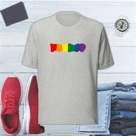 Rainbow T Shirt Subtle Pride Flag T Lgtbq Unisex Shirt Etsy