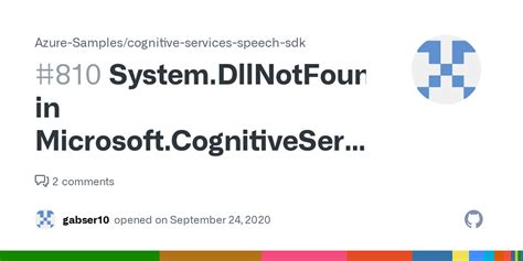 system dllnotfoundexception in microsoft cognitiveservices speech