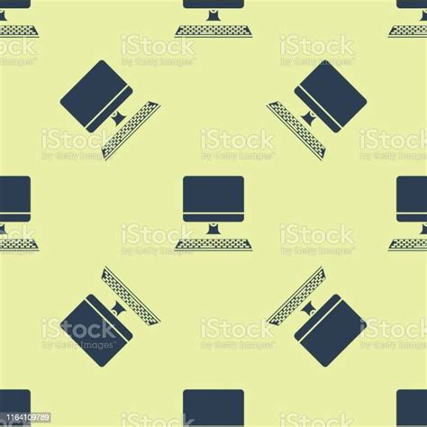 파란색 컴퓨터 모니터 키보드 아이콘 흰색 배경에 분리 된 원활한 패턴 Pc 구성 요소 기호입니다 벡터 일러스트레이션 0명에 대한 스톡 벡터 아트 및 기타 이미지 Istock