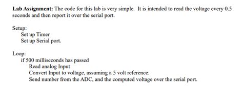 Solved Lab Assignment The Code For This Lab Is Very Simple