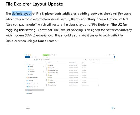 New Default Padding In File Explorer 21337 Rwindows10