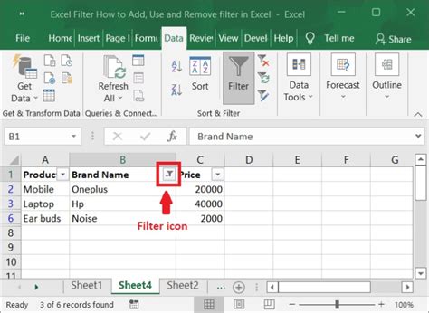 在excel中添加、使用和删除筛选器极客教程