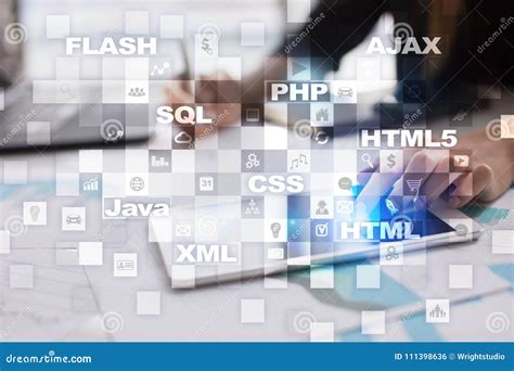 Web Development Programming Internet And Technology Concept Stock
