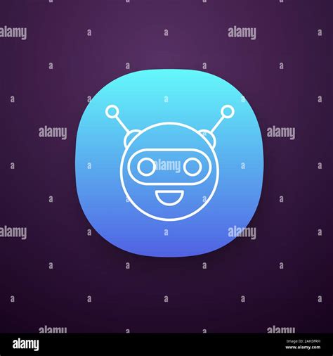 Chatbot App Icon Uiux User Interface Talkbot Circle Head Laughing