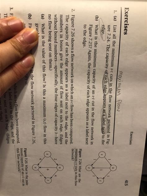 Solved Exercises Exercises Maximum Flow A List All Chegg