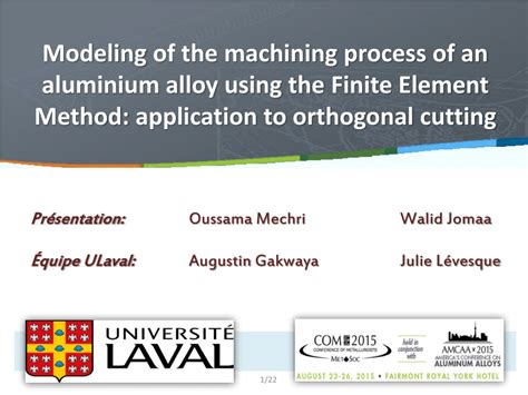 Pdf Modeling Of The Machining Process Of An Aluminium Alloy Using The