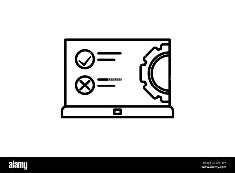 Testing Icon Icon Related To Setup And Action Line Icon Style Simple Vector Design Editable