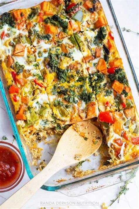 Healthy Egg Casserole With Veggies And Sweet Potatoes Randa Nutrition