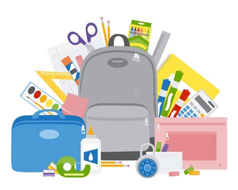 School Supplies Checklist Stock Illustrations 243 School Supplies