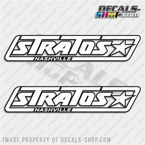 Stratos Boat Logo 80s V Series Decal Set Of 2