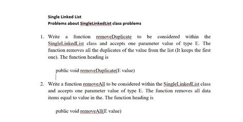 Solved Single Linked List Problems About Singlelinkedlist