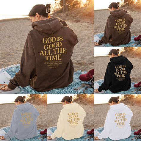 Lekdfst Oversized Christian Hoodies For Women Faith Jesus Bible Verse