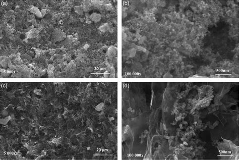 Surface Morphology At A 5000× And B 100 000× Of Nsi Electrodes And