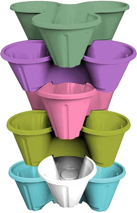 Mr Stacky 5 Tier Strawberry Planter Pot 5 Pots Uk Garden