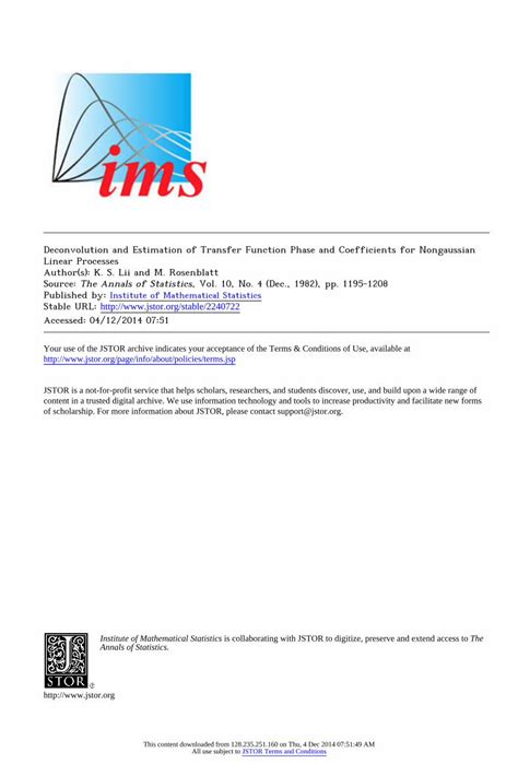 Pdf Deconvolution And Estimation Of Transfer Function Phase And