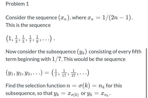 solved consider the sequence xn where xn 1 2n−1 this