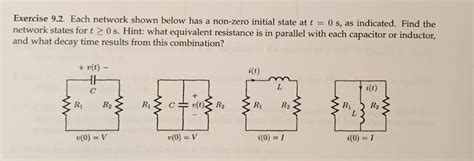 solved each network shown below has a non zero initial state