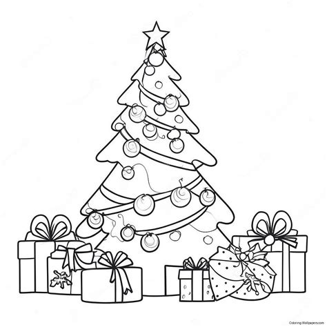 Christmas Preppy Tree Coloring Page 41563 32851