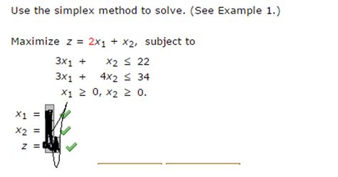 solved use the simplex method to solve see example 1
