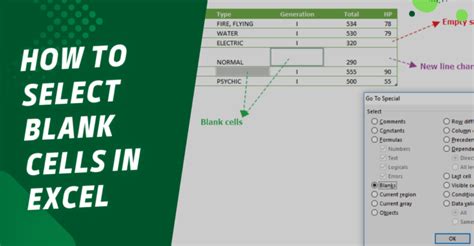 How To Select Blank Cells In Excel A Step By Step Guide Earn And Excel