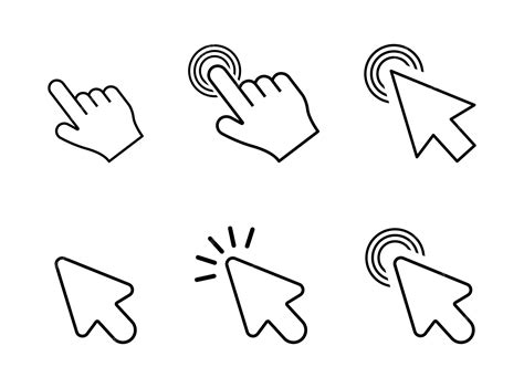 premium vector cursor pointer computer mouse icon cursor click click