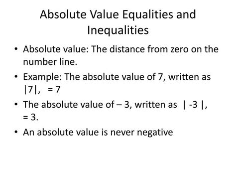 PPT Absolute Value Equalities And Inequalities PowerPoint Presentation ID