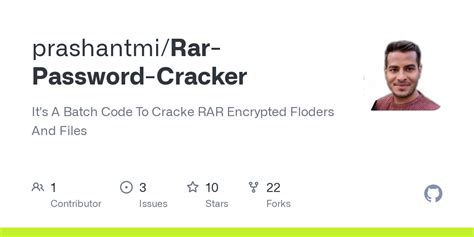 Github Prashantmirar Password Cracker Its A Batch Code To Cracke Rar Encrypted Floders And
