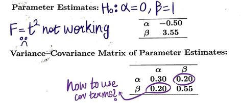 How To Find The F Test With Variance Covariance Matrix R Econometrics