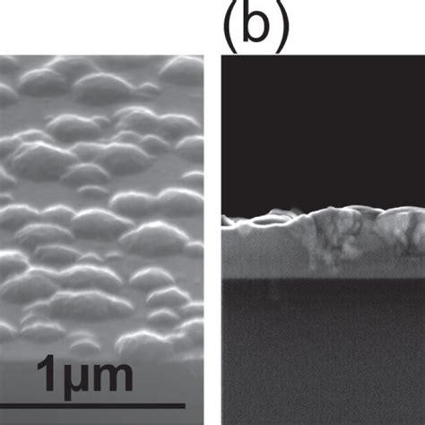 A And B Sem Pictures Breaking Edge Of Tio2 Layer On A Silicon