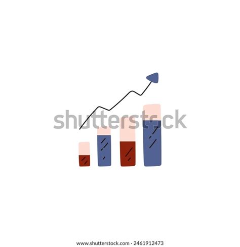 Chart Graph Data Columns Diagram Arrow Stock Vector Royalty Free