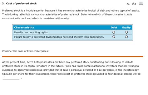 Solved Aa Aa 1 The Basic Wacc Equation The Calculation Of