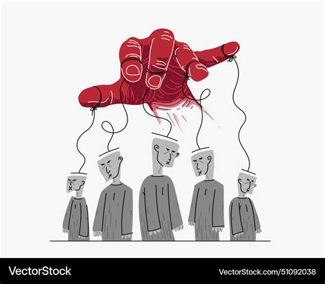 Hand Of A Toxic Manipulator Controls His Victims Vector Image
