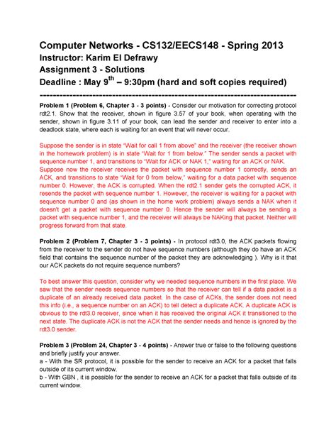 Computer Network Questions Computer Networks Cs132eecs148 Spring 2013 Instructor Karim