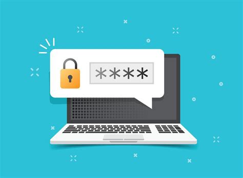 Laptop With Account Login Icon In Flat Style Password Form Page Illustration On Isolated