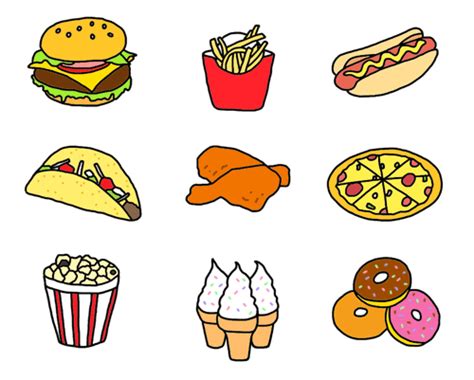  Junk Food French Fries Pizza Animated  On Er By Zologal