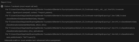 mesh skeleton export error [help] kenshi r blenderhelp