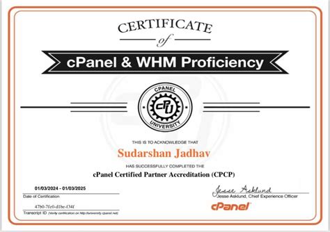 Sudarshan Jadhav On Linkedin Cpanelcertified Webhosting Servermanagement